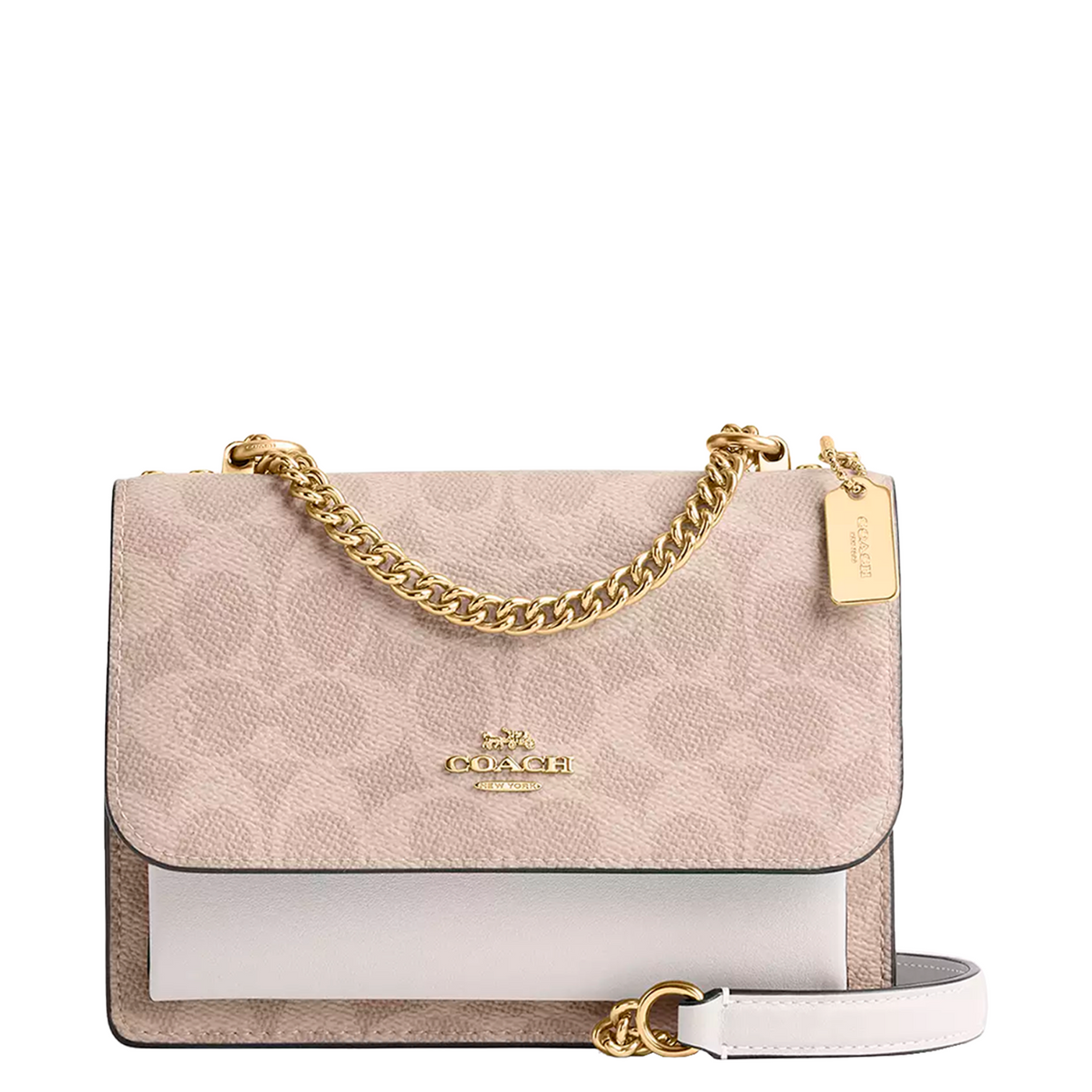 Bolsa Coach Mini Klare Crossbody Bag Signature Canvas Sand Chalk – Furore