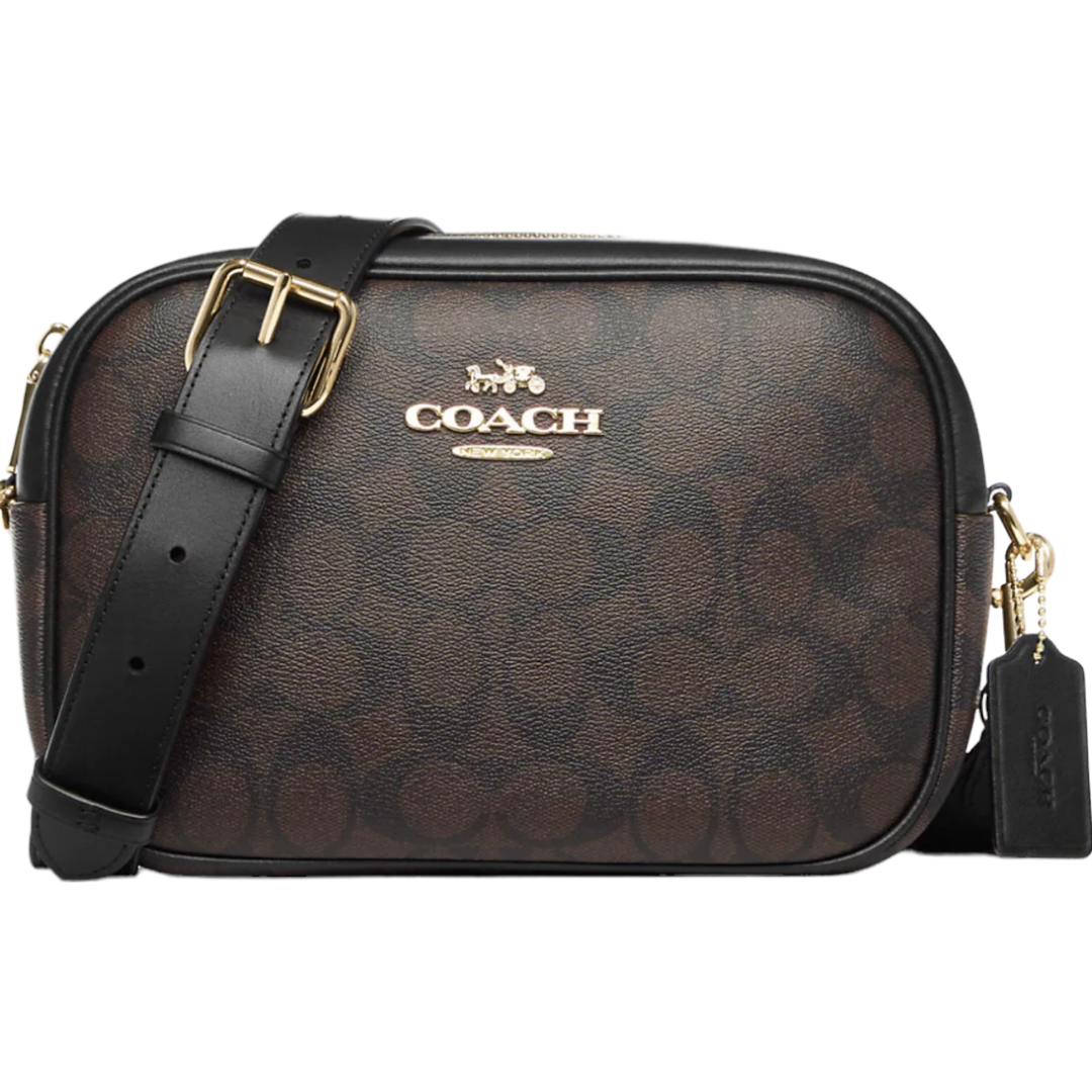 Bolsa Coach Jamie Camera Bag Signature Brown Black – Furore